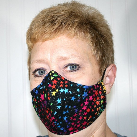 Hand Crafted | Accessories | Handmade Cloth Bright Stars Face Mask ...